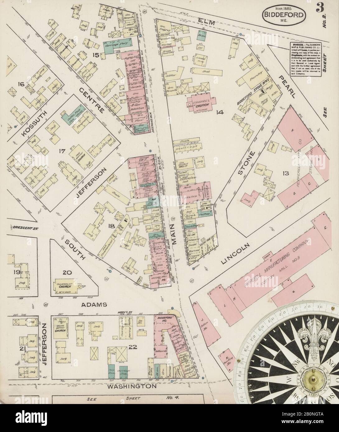 Map of biddeford hi-res stock photography and images - Alamy