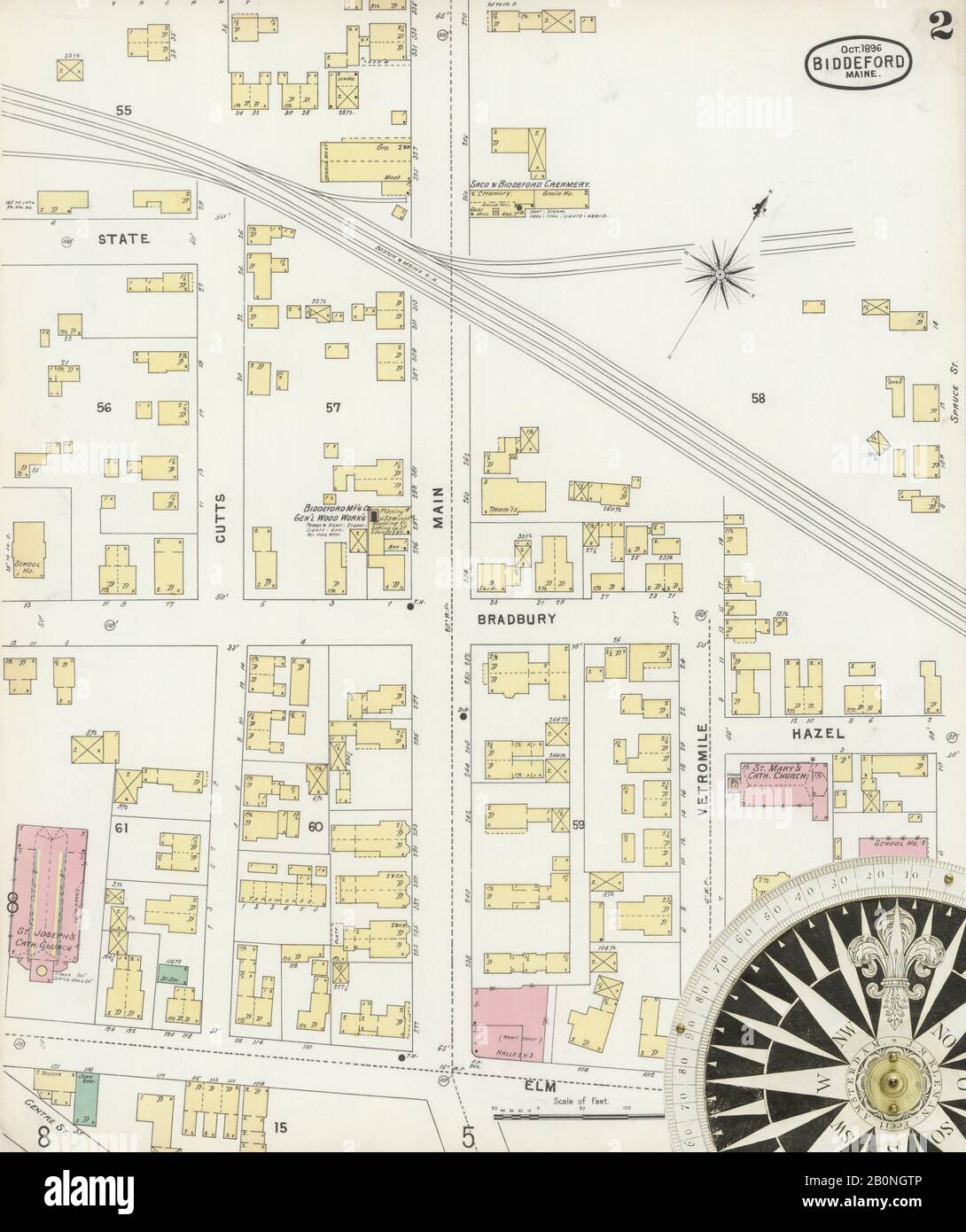 Map of biddeford hi-res stock photography and images - Alamy