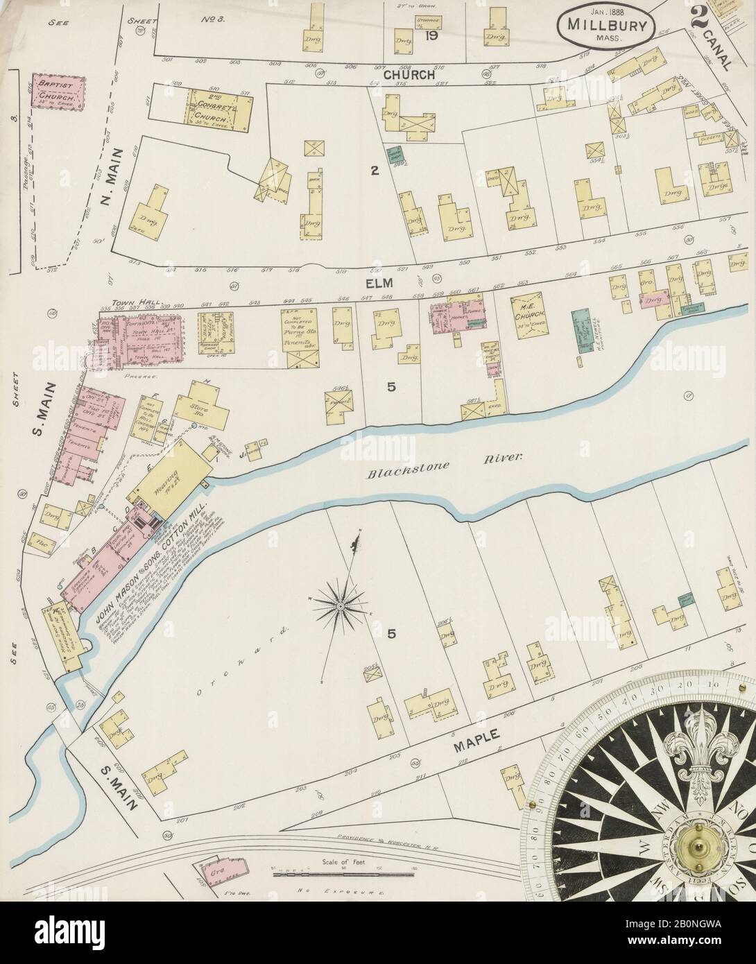 Image 2 of Sanborn Fire Insurance Map from Millbury, Worcester County ...