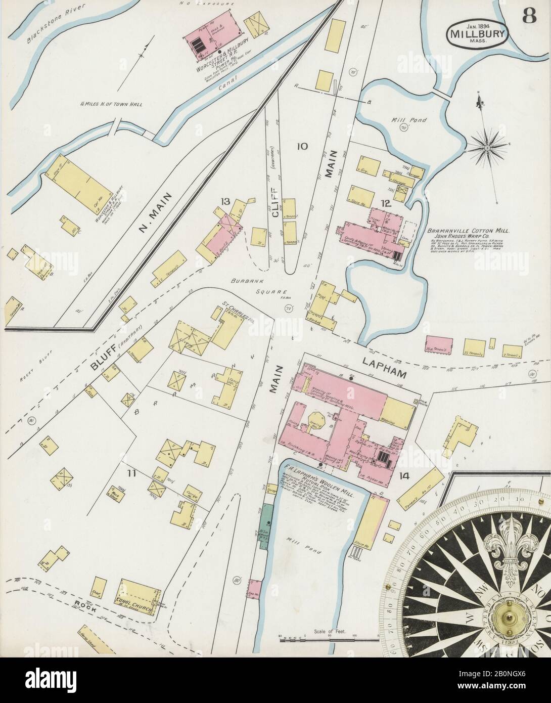 Image 8 of Sanborn Fire Insurance Map from Millbury, Worcester County ...