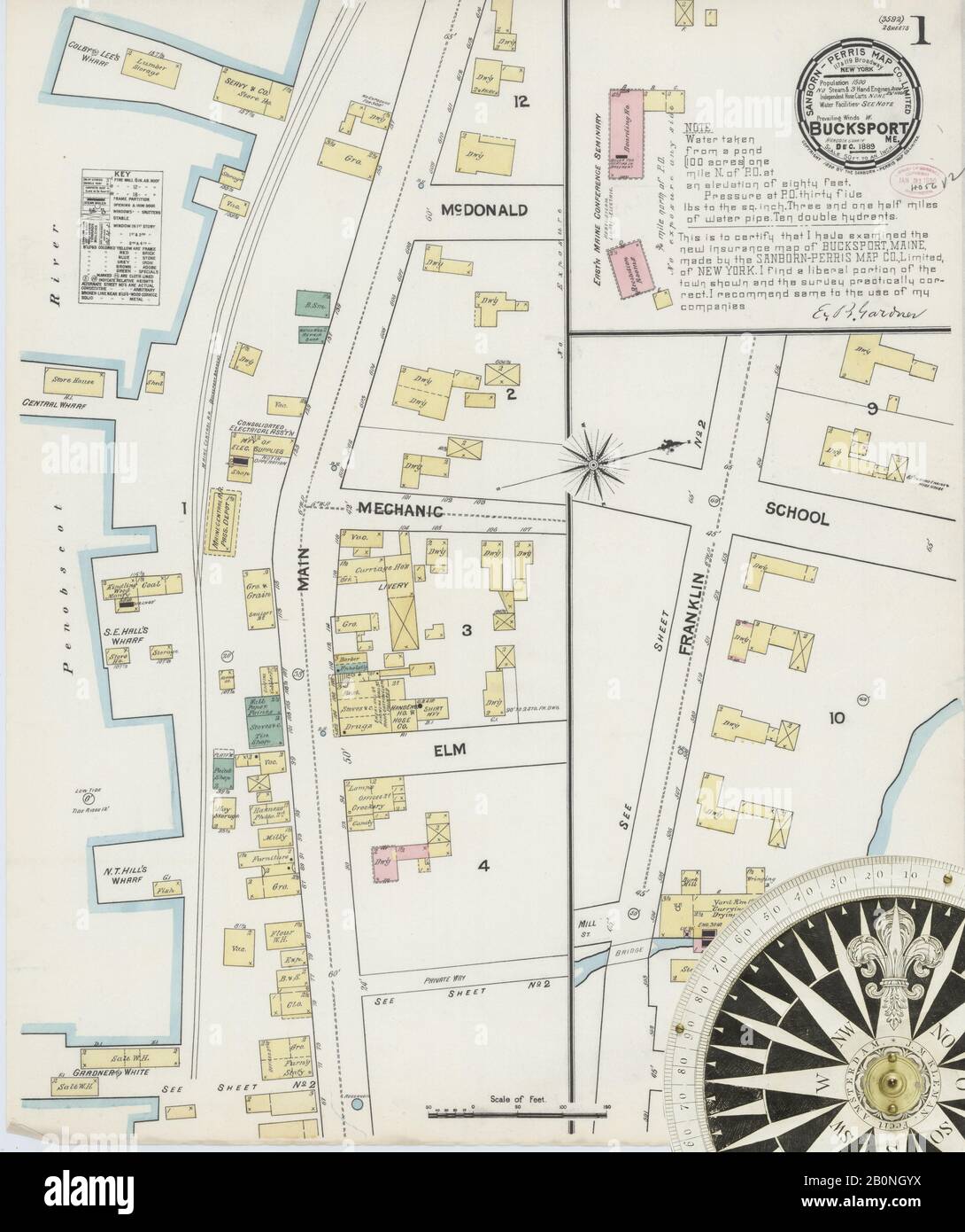Bucksport map hi-res stock photography and images - Alamy