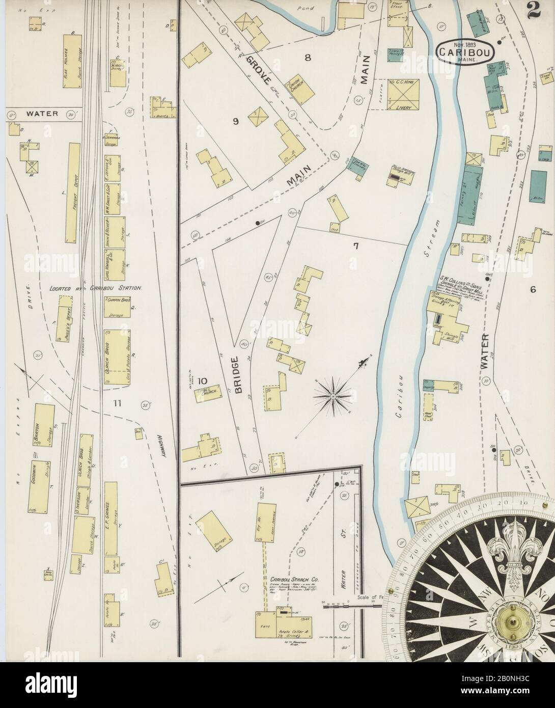 Caribou maine map hi-res stock photography and images - Alamy