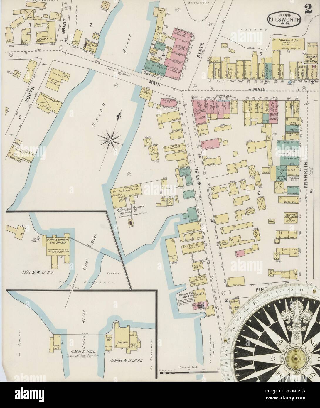 Ellsworth map hi-res stock photography and images - Alamy