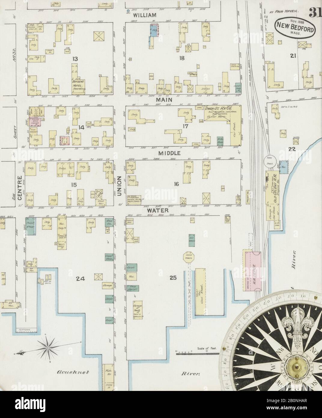 Map of fairhaven hi-res stock photography and images - Alamy