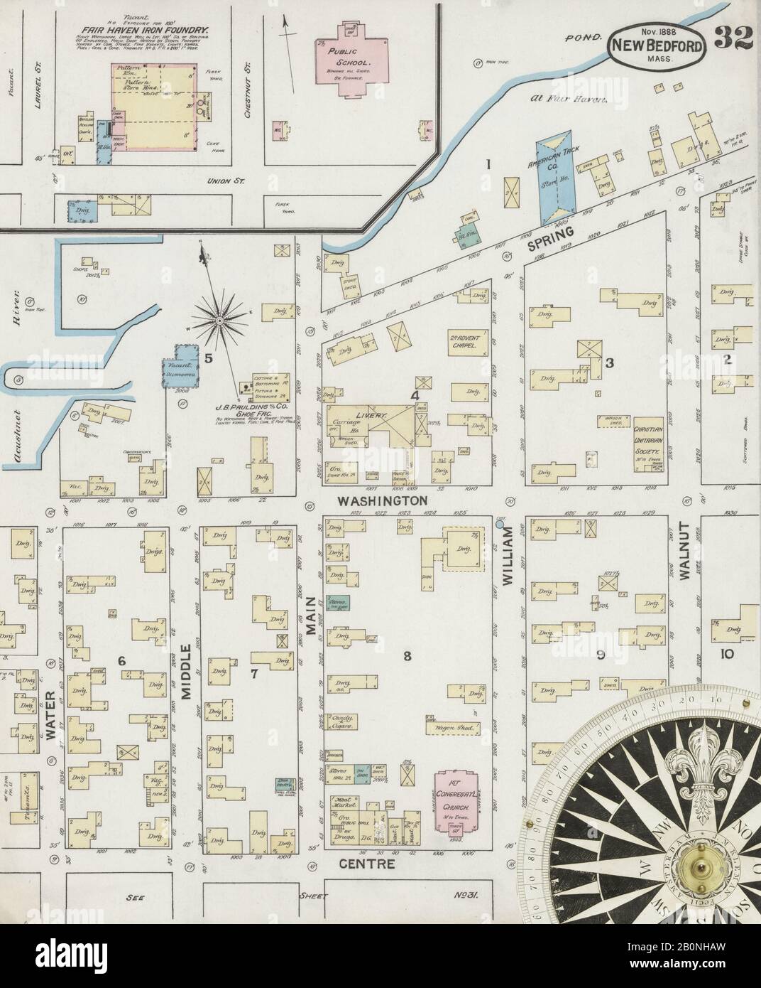 Fairhaven massachusetts map hi-res stock photography and images - Alamy