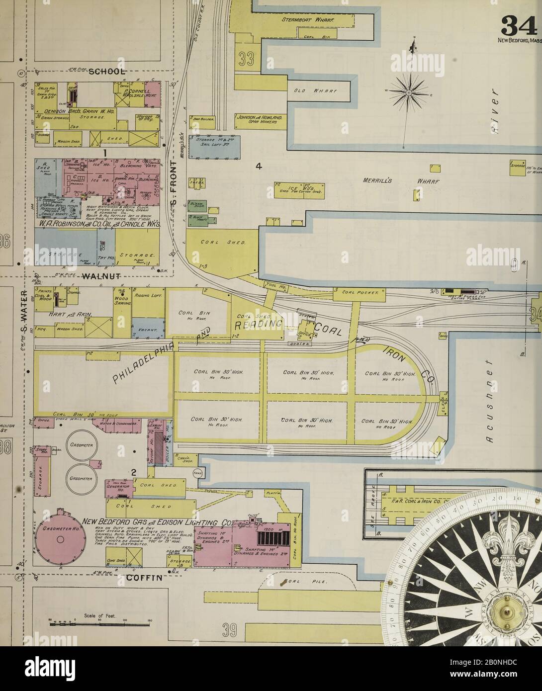 Fairhaven massachusetts map hi-res stock photography and images - Alamy