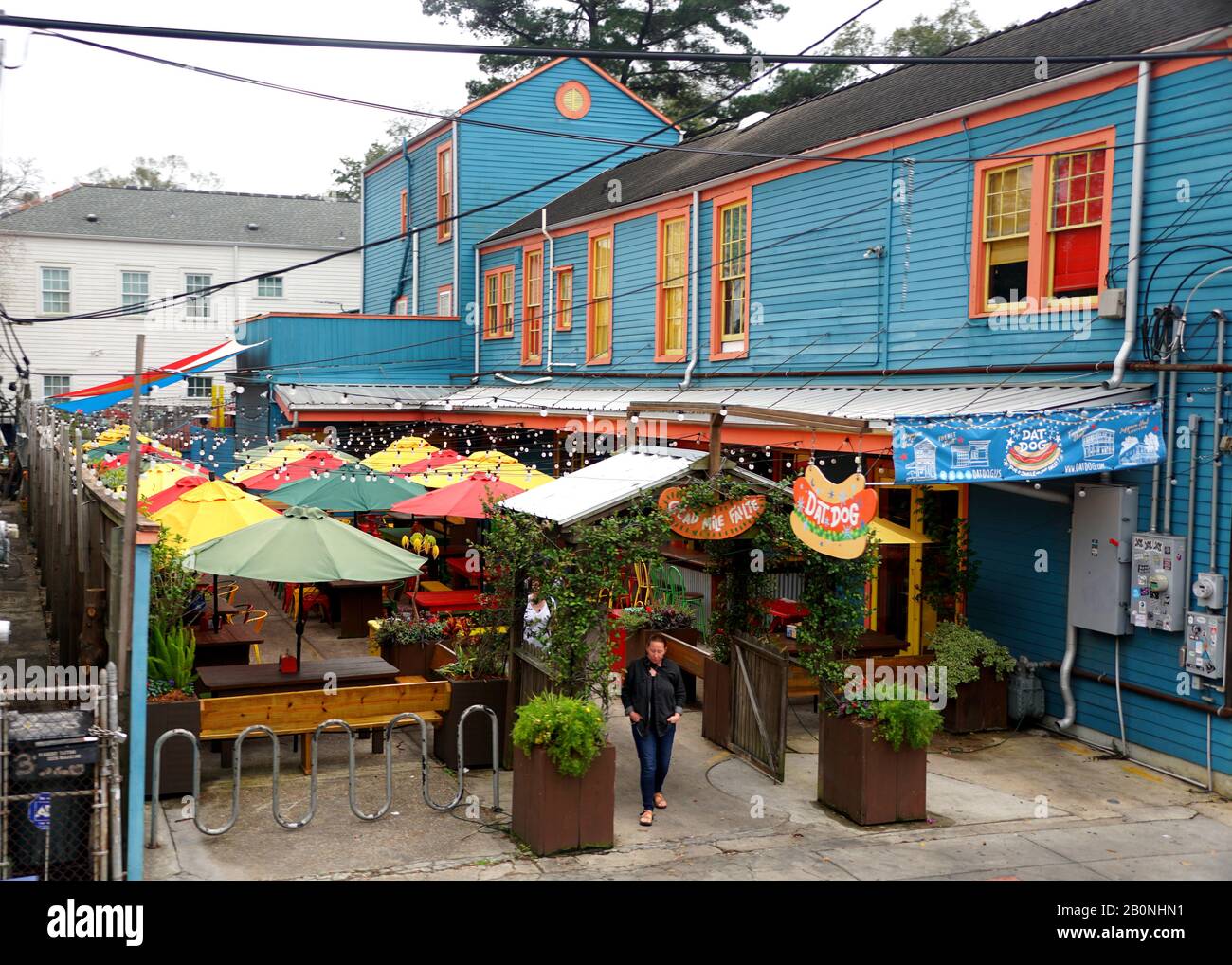 New Orleans, Louisiana, U.S.A - February 4. 2020 - The Dat Dog, hot dog ...