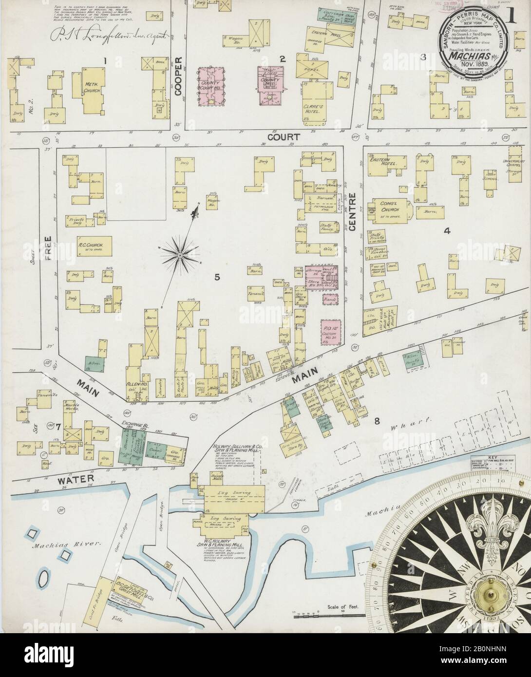 Map of machias hi-res stock photography and images - Alamy