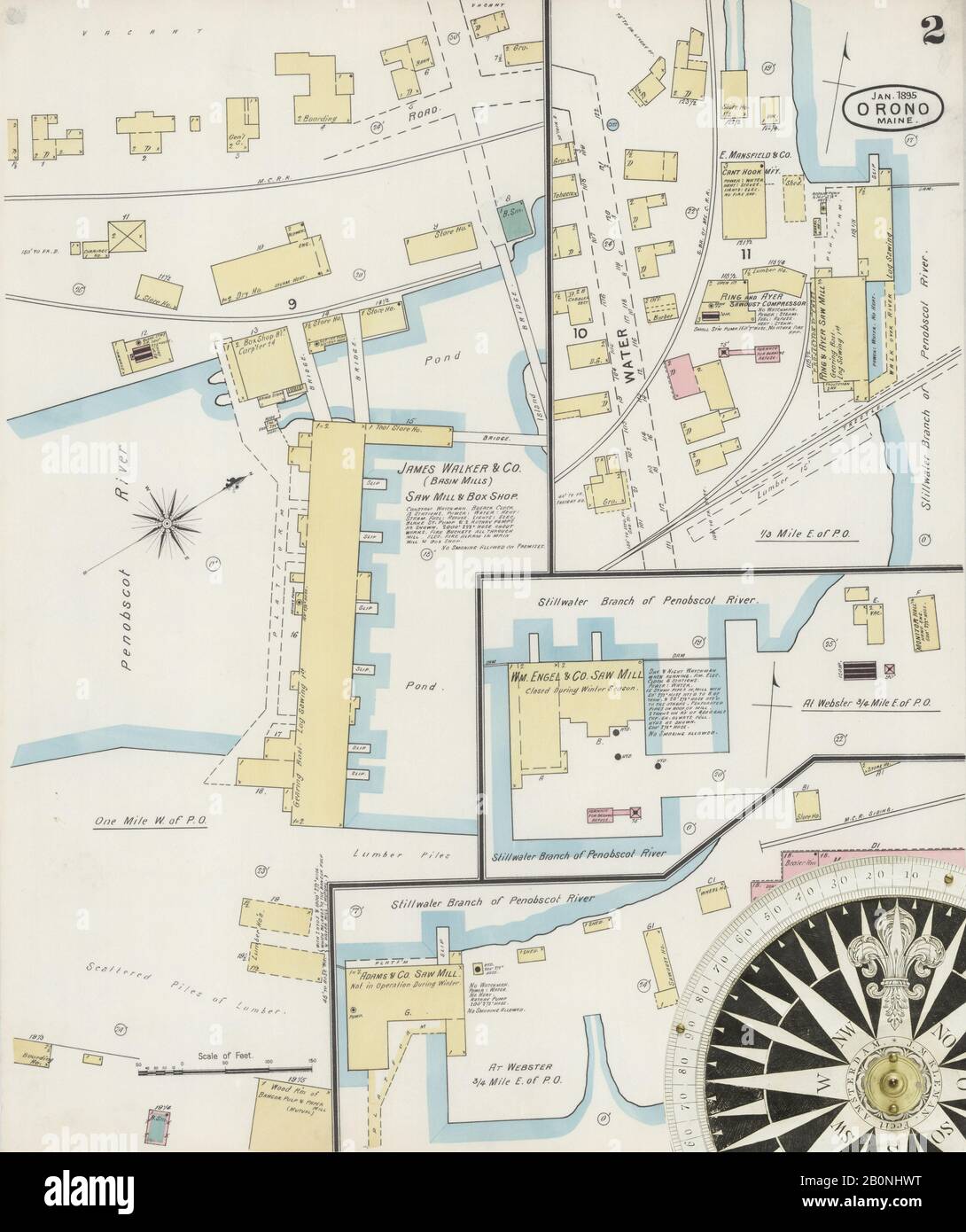 Orono, me map hi-res stock photography and images - Alamy