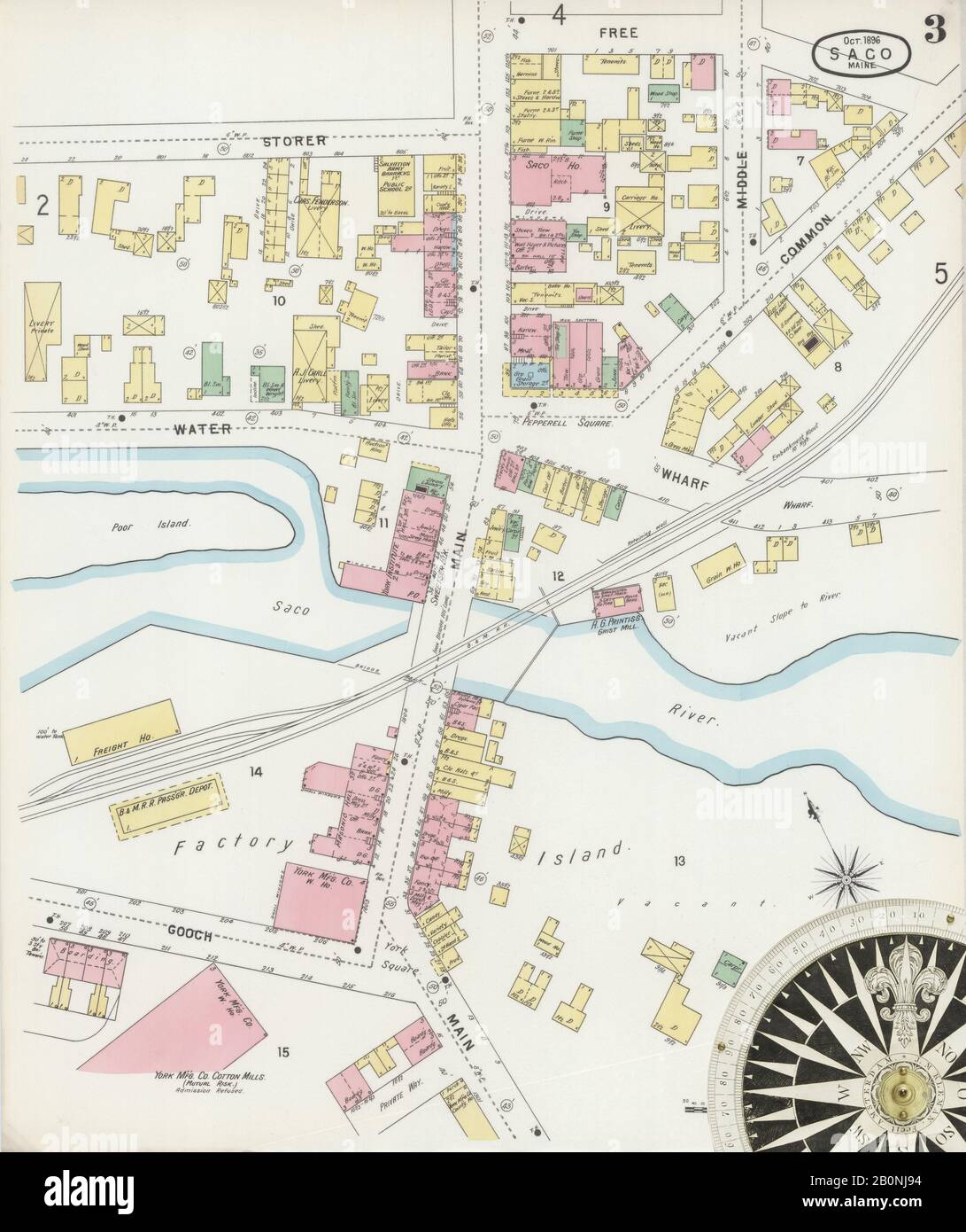 Saco map hi-res stock photography and images - Alamy