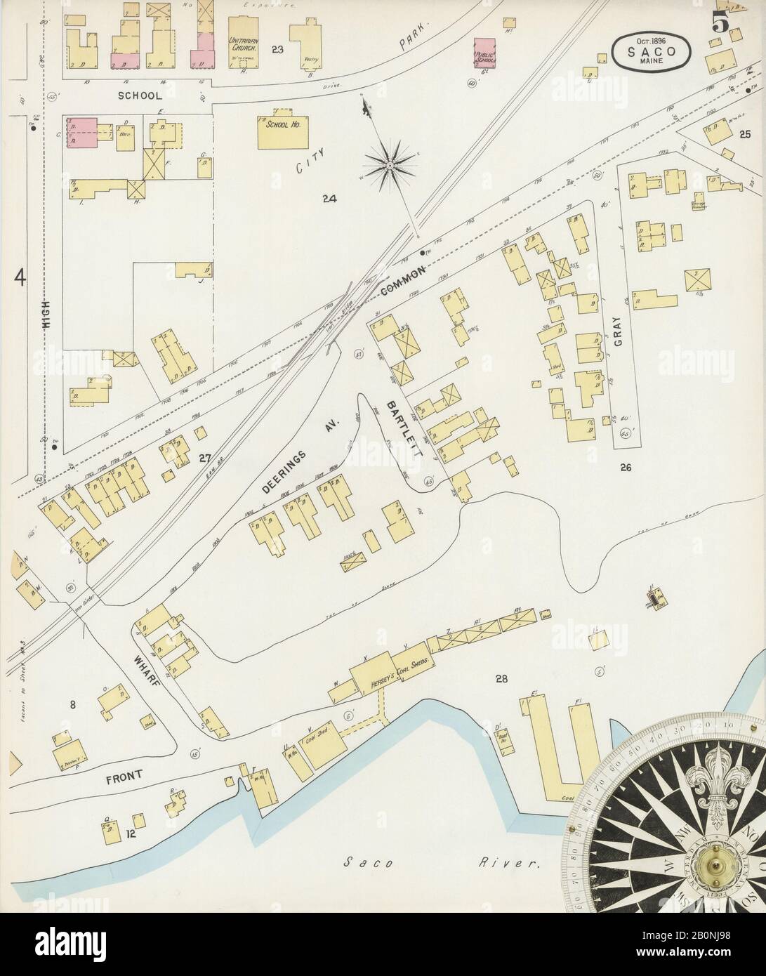 Map of saco hi-res stock photography and images - Alamy