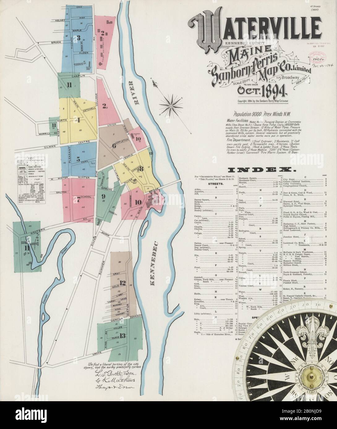 Map of waterville hi-res stock photography and images - Alamy