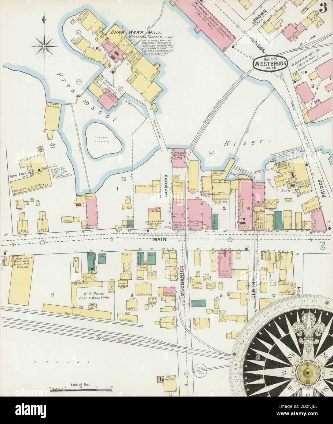 Map of westbrook maine hi-res stock photography and images - Alamy