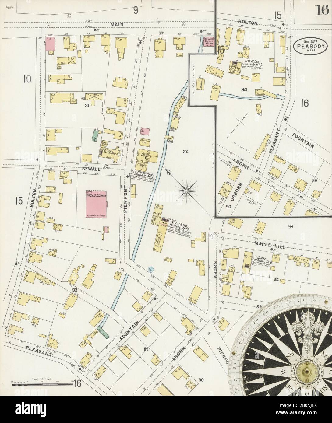Map of peabody massachusetts hi-res stock photography and images - Alamy