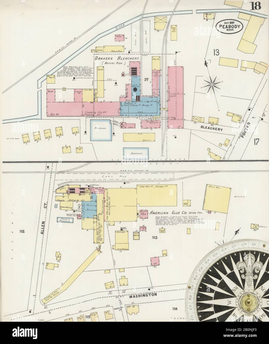 Map of peabody massachusetts hi-res stock photography and images - Alamy