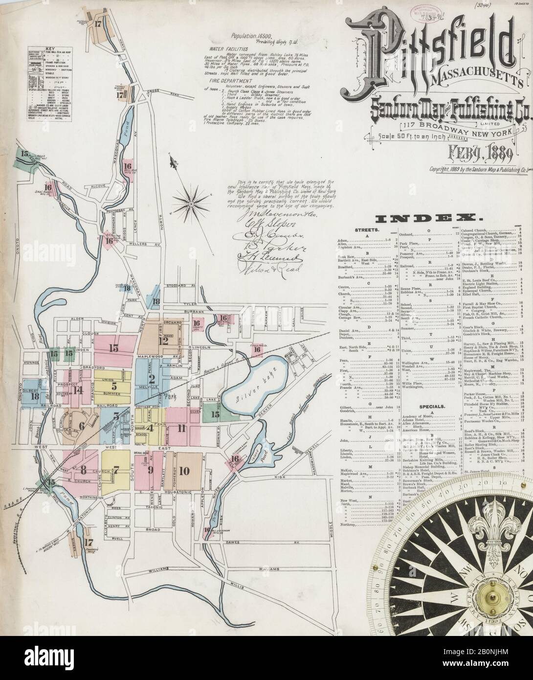 Pittsfield massachusetts map hi-res stock photography and images - Alamy