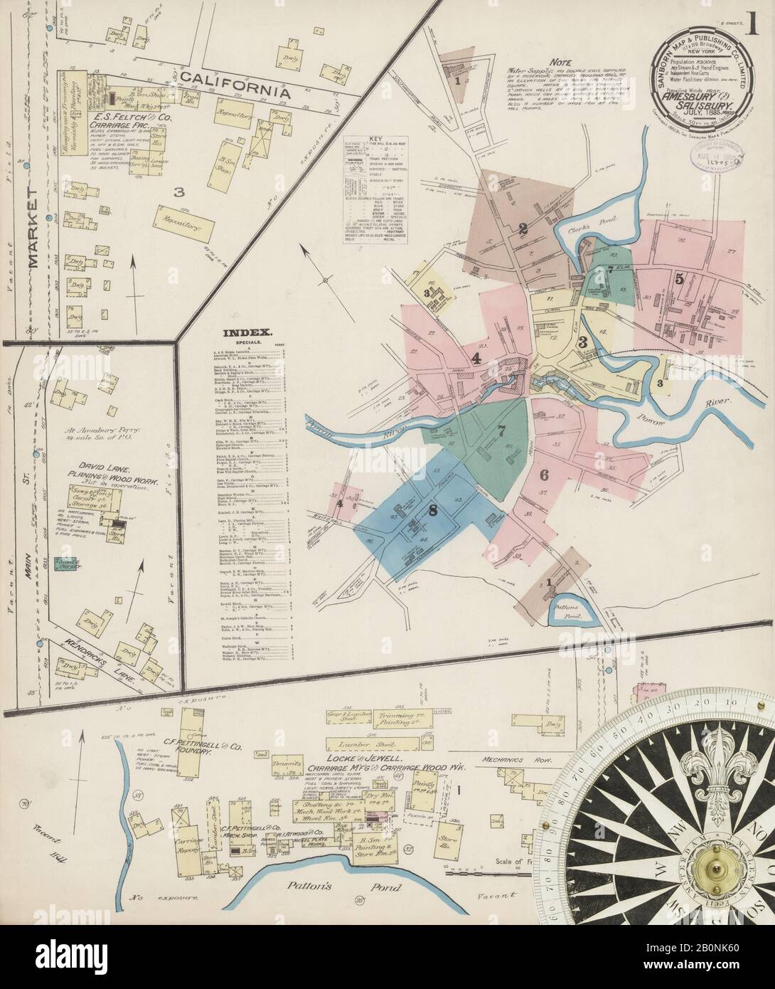 Old map salisbury hi-res stock photography and images - Alamy