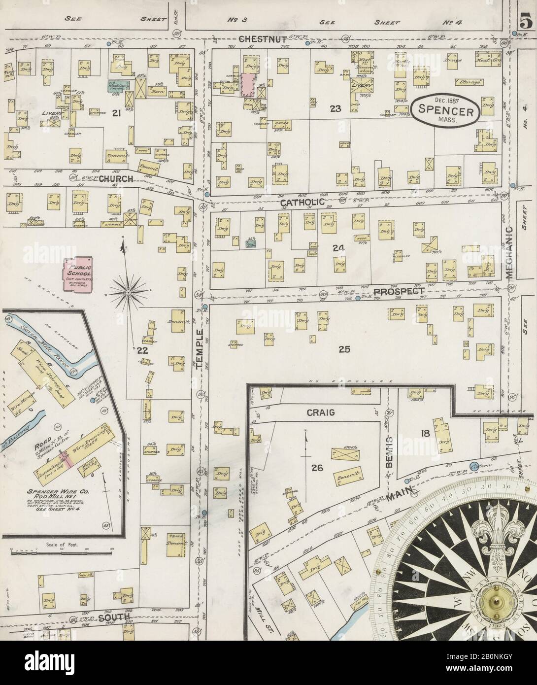 Spencer massachusetts map hi-res stock photography and images - Alamy