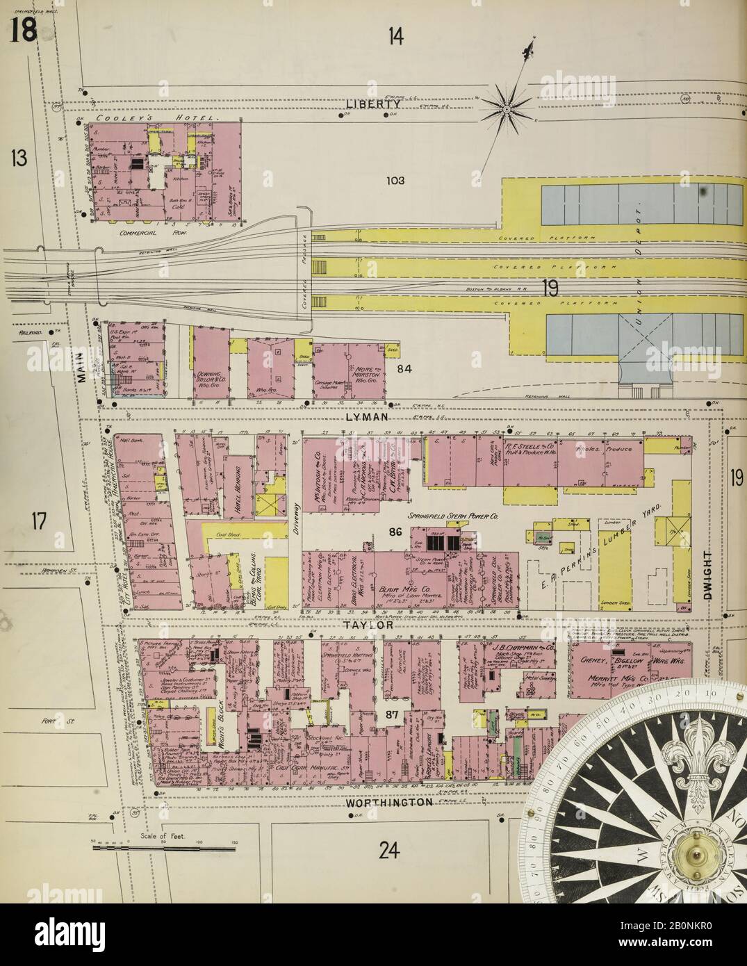 Vintage street street road road map maps hi-res stock photography and ...