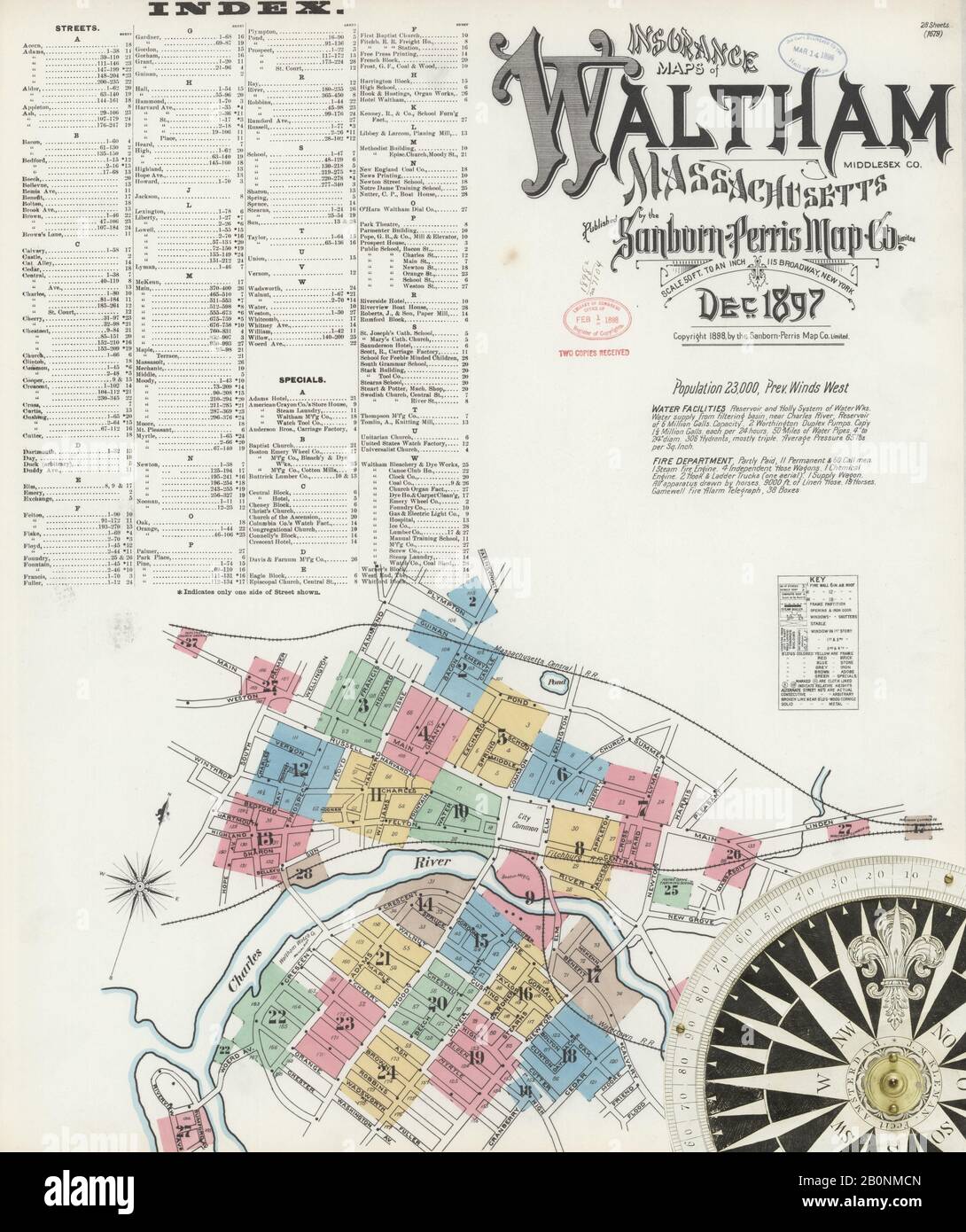 Map of waltham hi-res stock photography and images - Alamy