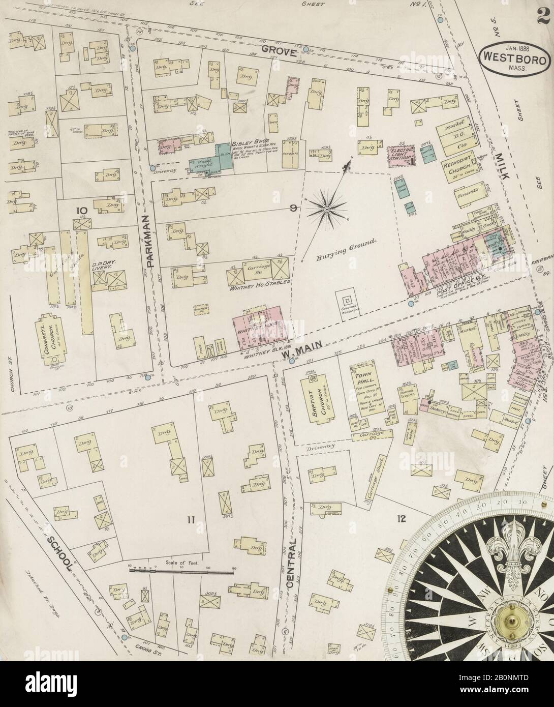Image 2 of Sanborn Fire Insurance Map from Westboro, Worcester County ...