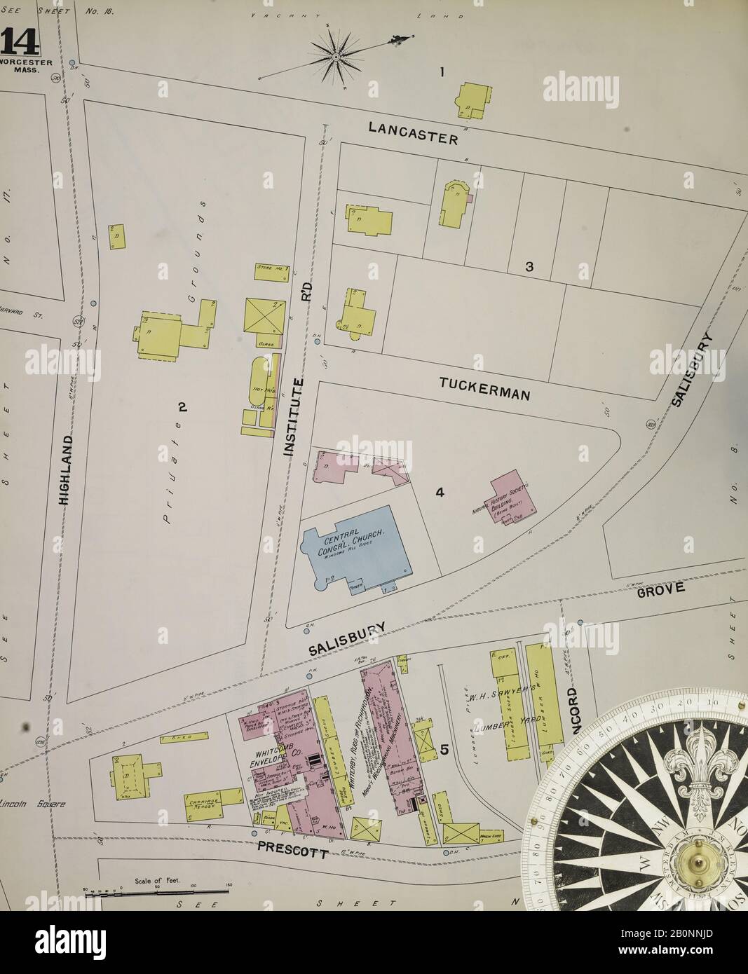 Image 14 of Sanborn Fire Insurance Map from Worcester, Worcester County ...