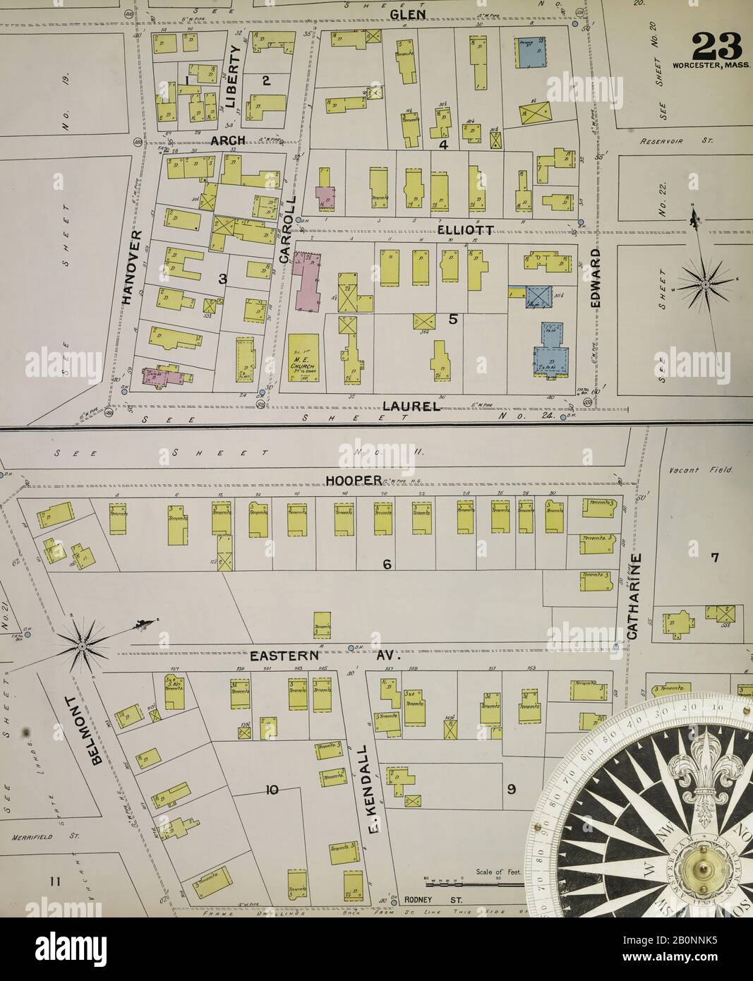 Image 23 of Sanborn Fire Insurance Map from Worcester, Worcester County ...