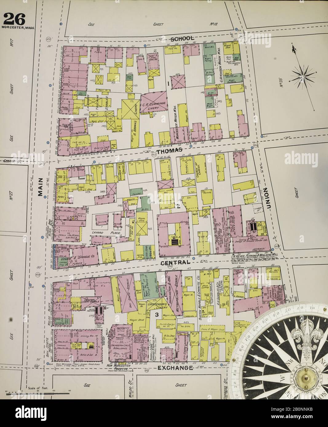 Image 26 of Sanborn Fire Insurance Map from Worcester, Worcester County ...