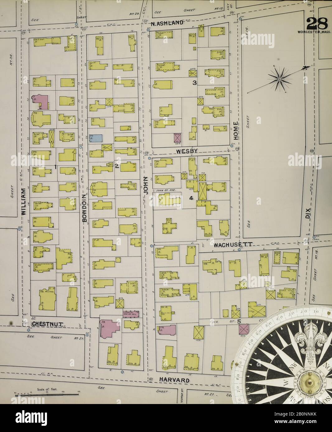 Image 29 of Sanborn Fire Insurance Map from Worcester, Worcester County ...