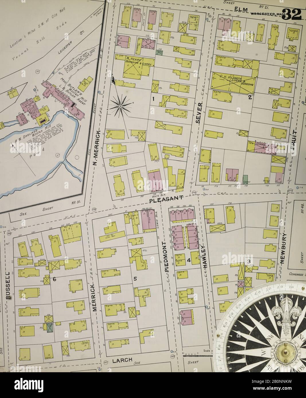 Image 32 of Sanborn Fire Insurance Map from Worcester, Worcester County ...