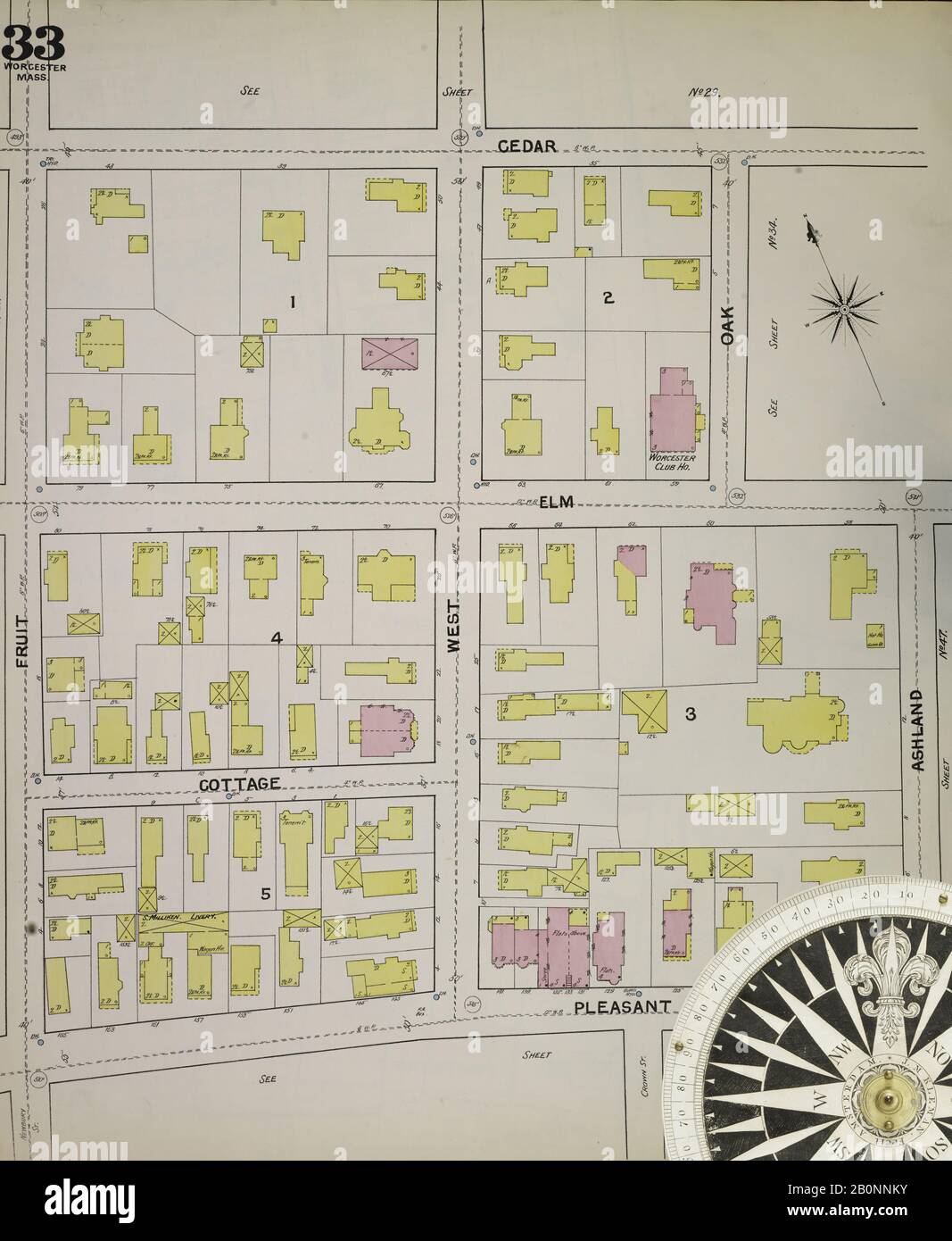 Image 33 of Sanborn Fire Insurance Map from Worcester, Worcester County ...