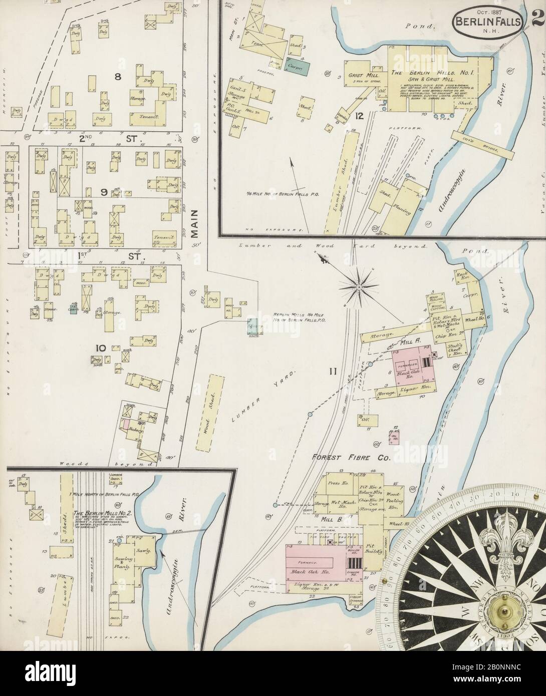 Map of berlin new hampshire hi-res stock photography and images - Alamy