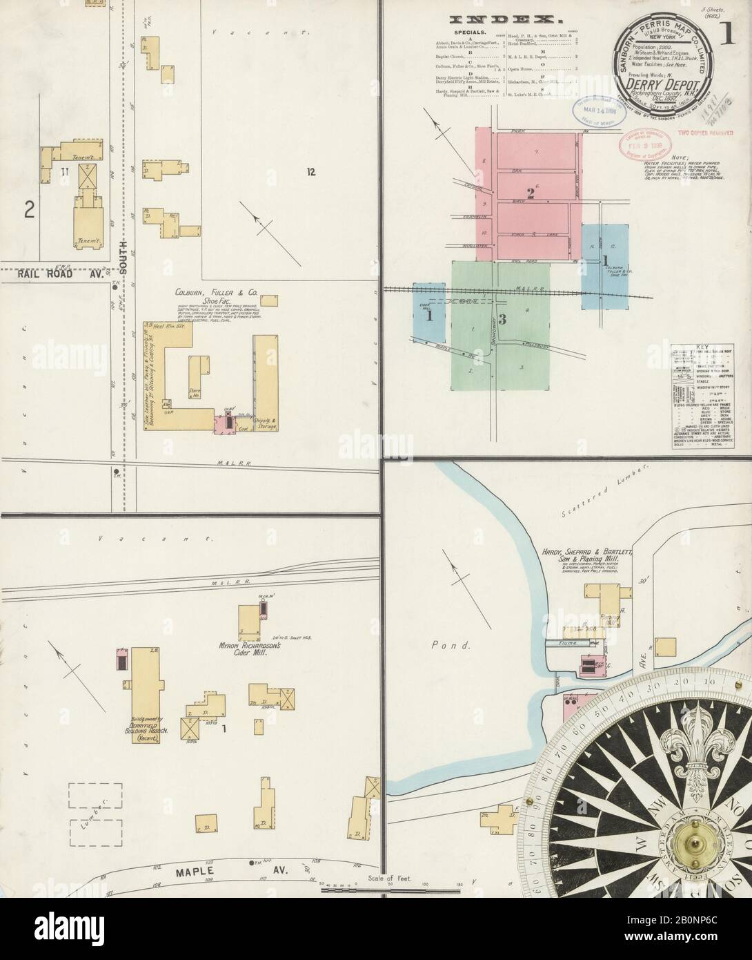 Map of derry new hampshire hi-res stock photography and images - Alamy