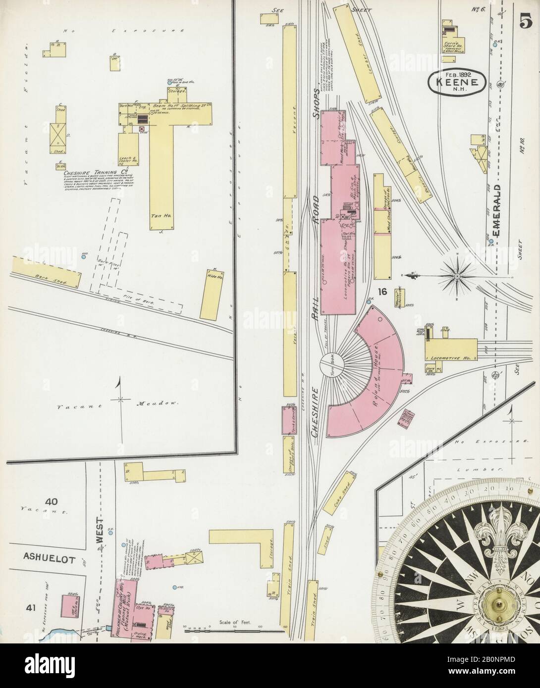 Map of keene new hampshire hi-res stock photography and images - Alamy