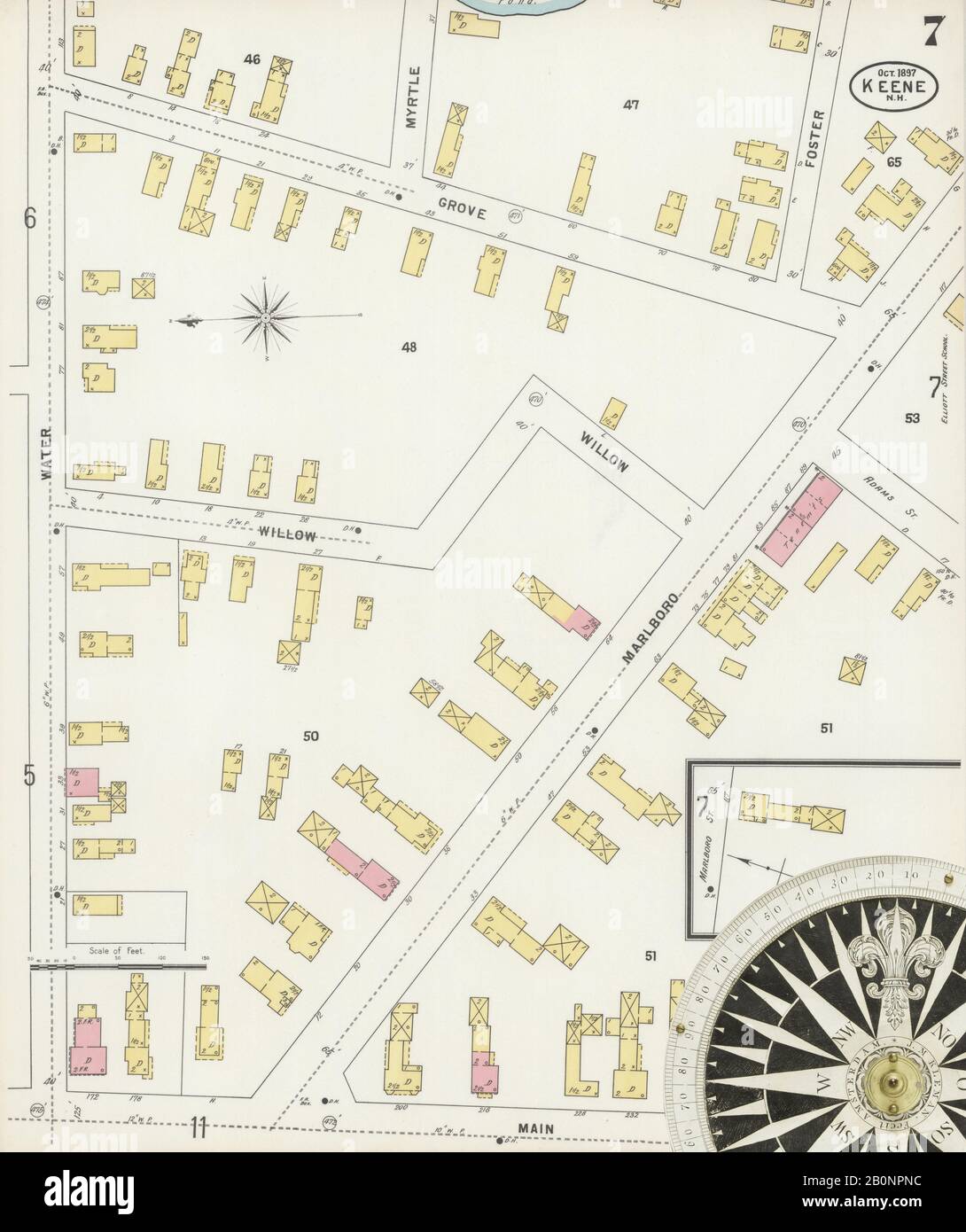 Map of keene hi-res stock photography and images - Alamy