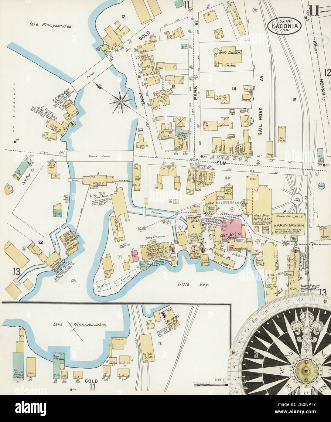 Map of laconia new hampshire hi-res stock photography and images - Alamy