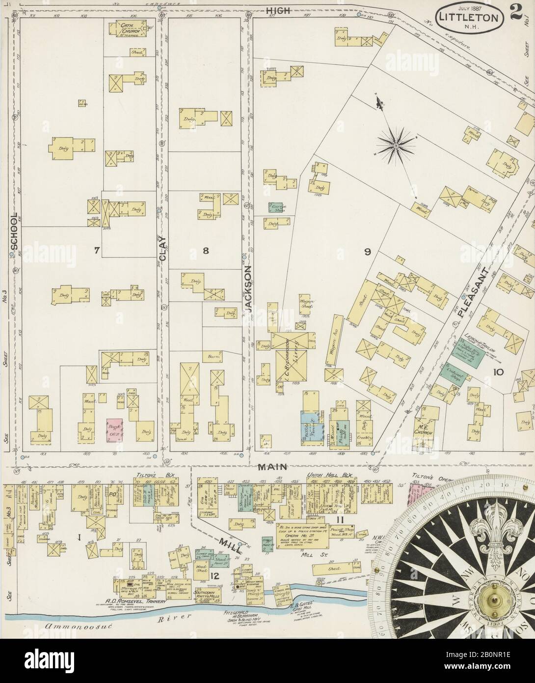 Littleton new hampshire map hi-res stock photography and images - Alamy