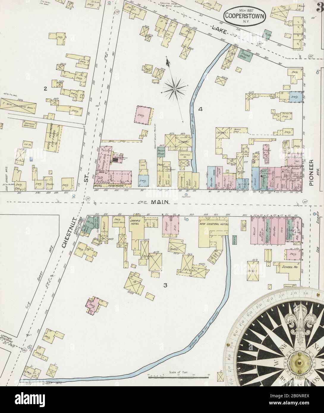 Map of cooperstown hi-res stock photography and images - Alamy