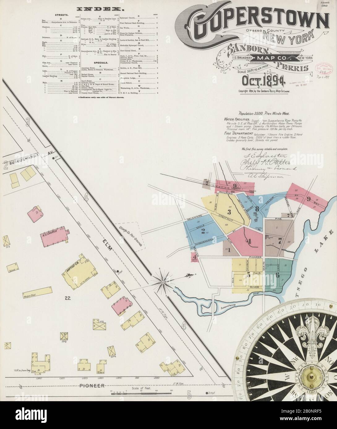 Map of cooperstown hi-res stock photography and images - Alamy