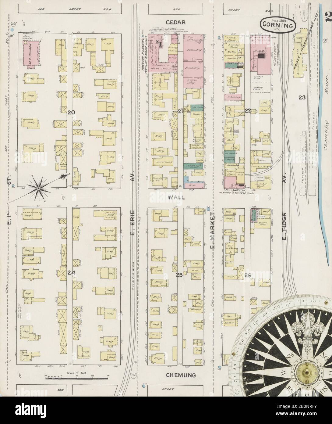 Corning map hi-res stock photography and images - Alamy