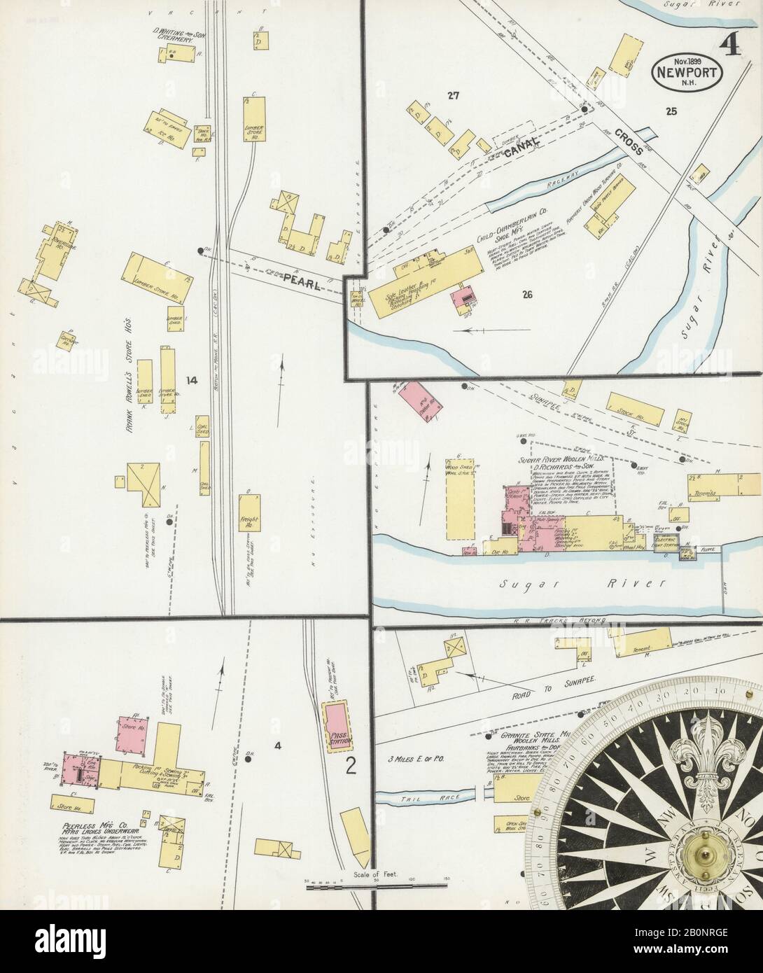 Map of newport new hampshire hi-res stock photography and images - Alamy