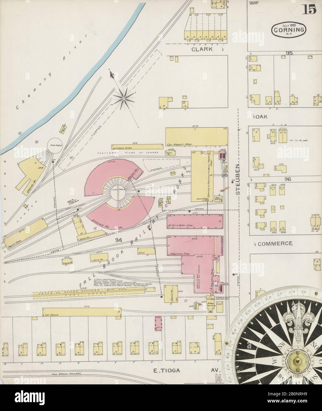 Map of corning new york hi-res stock photography and images - Alamy