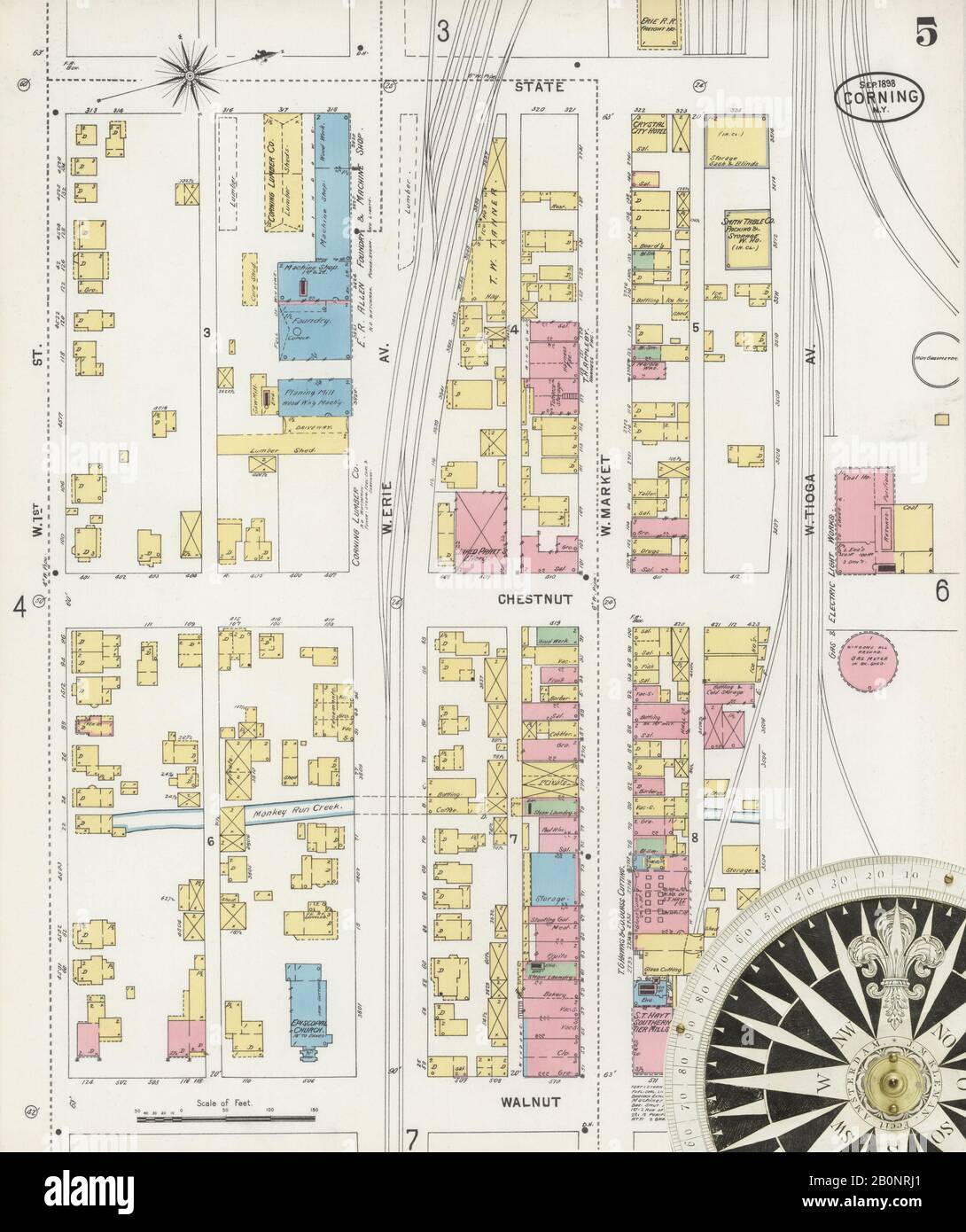 Map of corning new york hi-res stock photography and images - Alamy