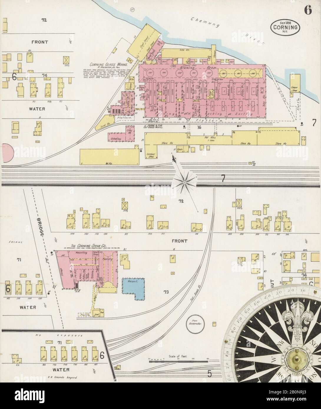 Map of corning new york hi-res stock photography and images - Alamy