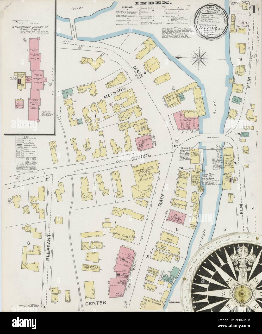 Image 1 of Sanborn Fire Insurance Map from Tilton, Belknap County, New ...