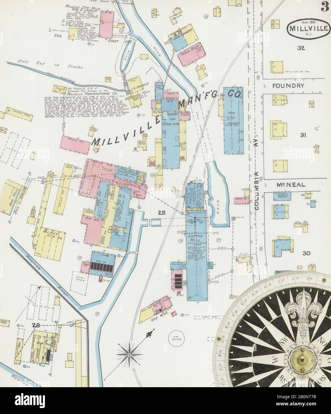 Map of millville hi-res stock photography and images - Alamy