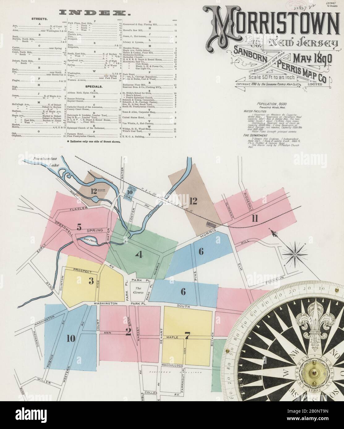 Map of morristown hi-res stock photography and images - Alamy