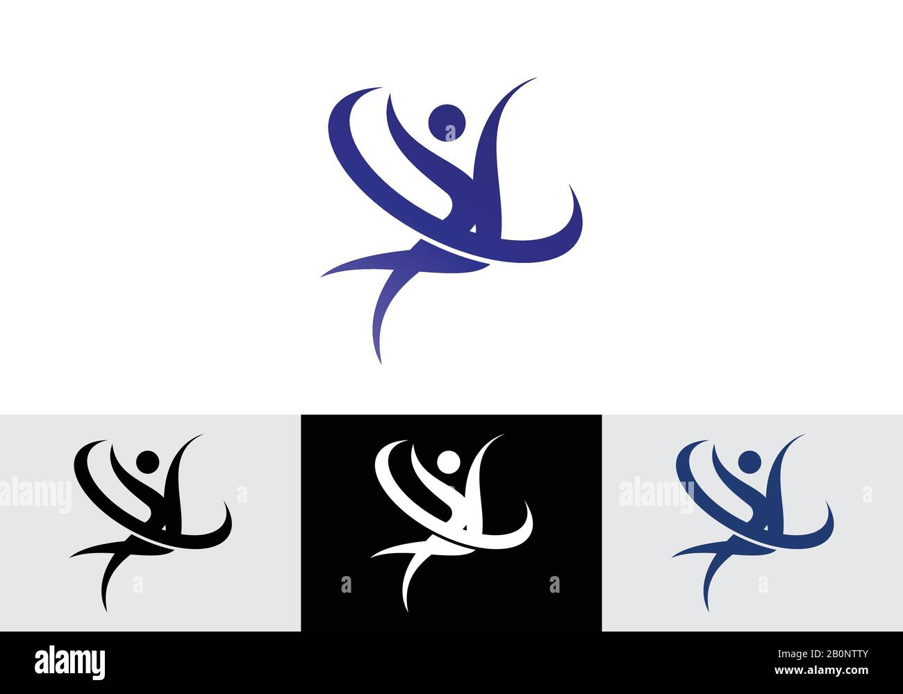 Fun people Healthy Life Logo template vector icon Stock Vector Image ...