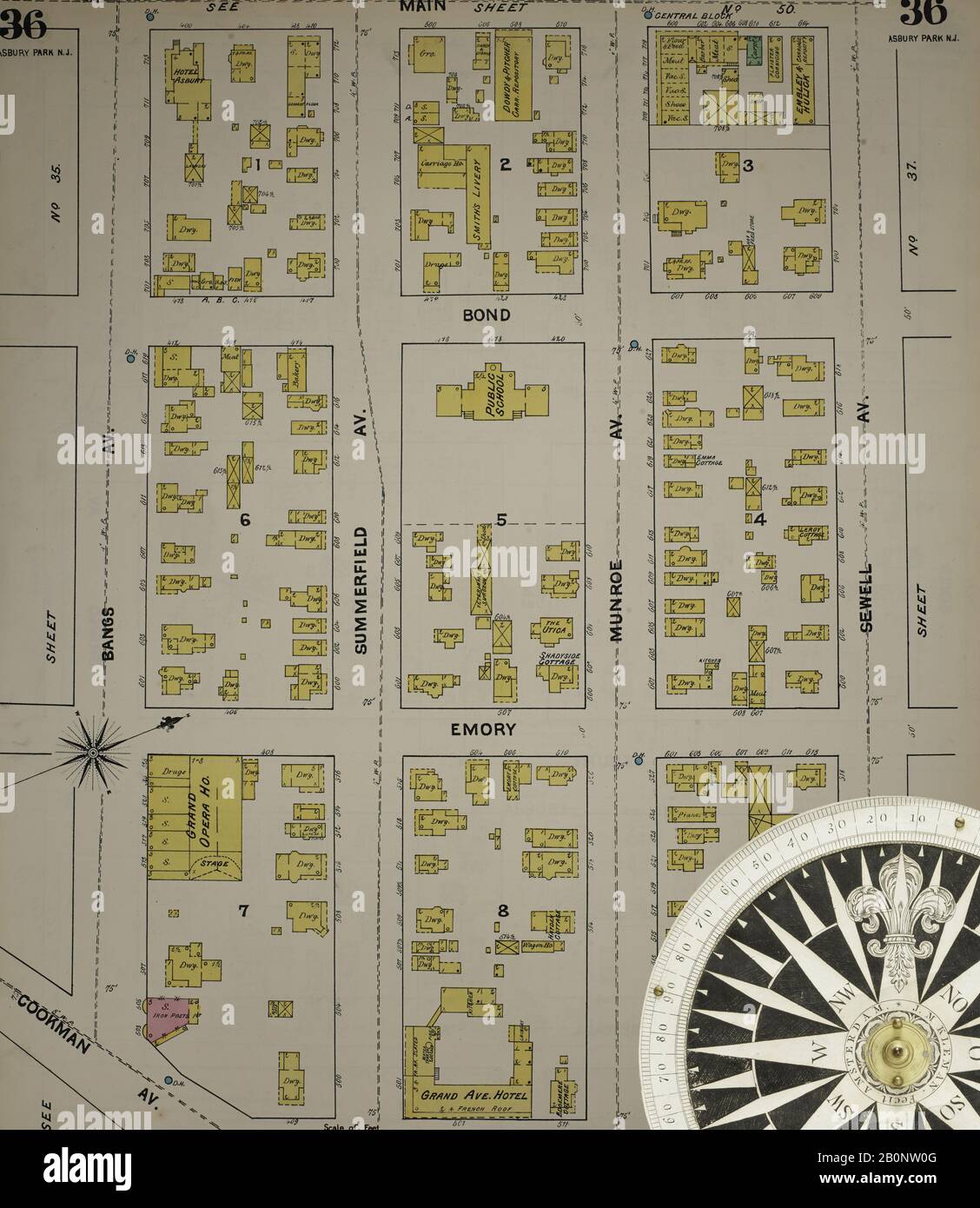 Avalon new jersey map hi-res stock photography and images - Alamy