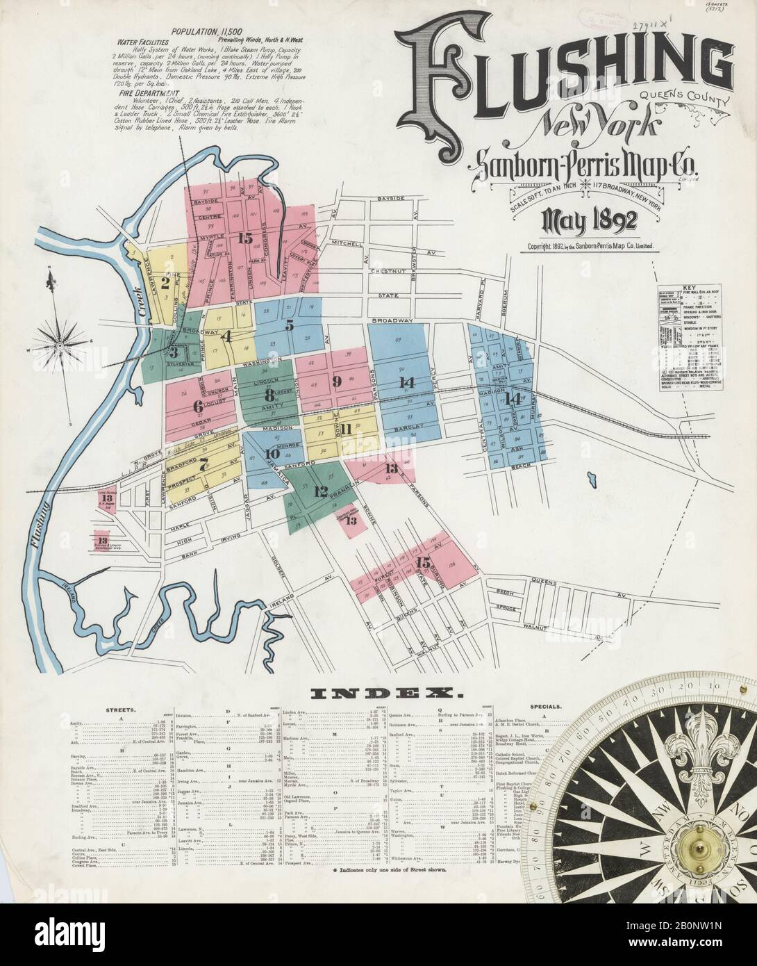 Old map of flushing hi-res stock photography and images - Alamy